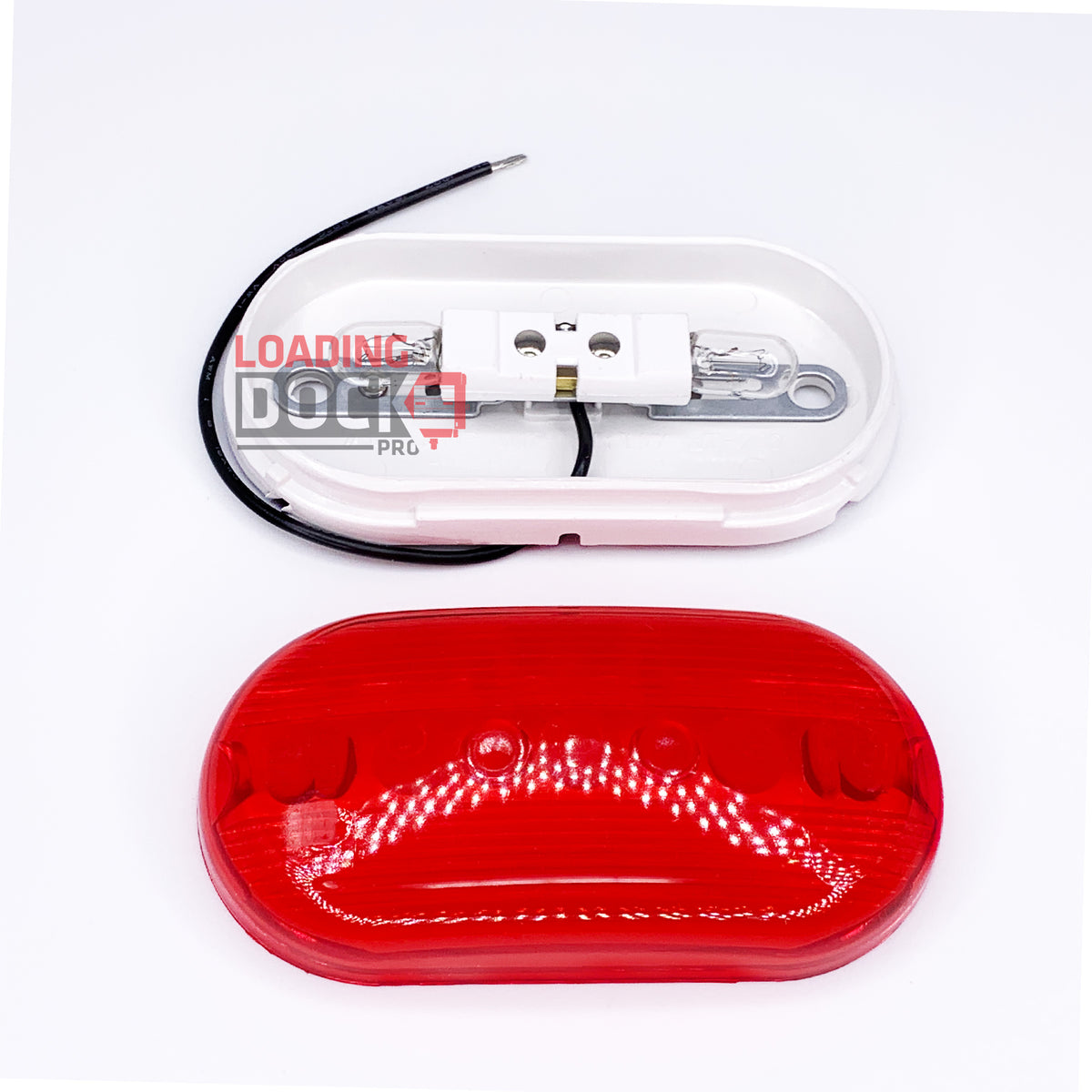 061-213 Kelley Red Inside Oval Light 2"x 4" w/ Bulb and Housing ...